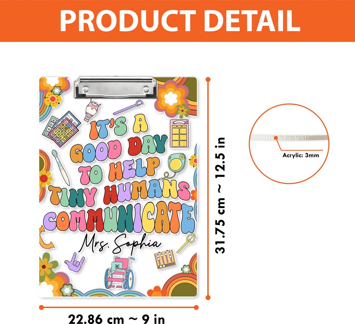 Personalized Speech Language Pathologist Clear Acrylic Clipboard, Gift ...