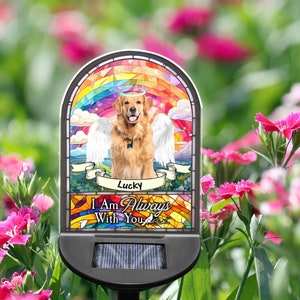 Personalized Photo Pet Memorial Solar Garden Light, Dog, Cat Memorial ...