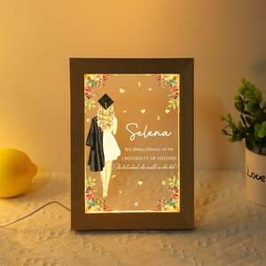 Personalized Graduation Frame Lamp, Graduation Keepsake Lamp, Class of ...