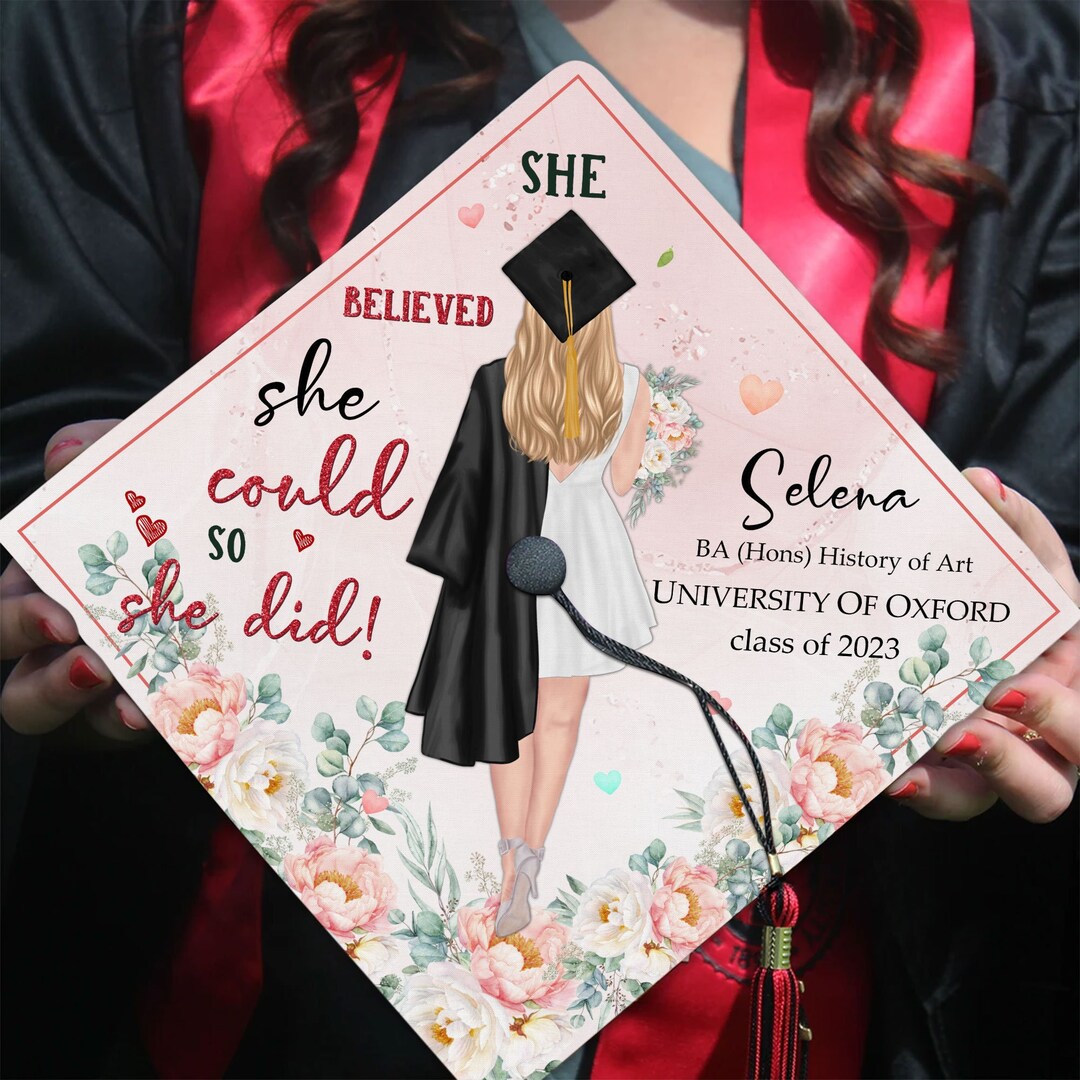 Personalized Graduation Cap Topper, Black Queen Grad Cap Topper, Class ...