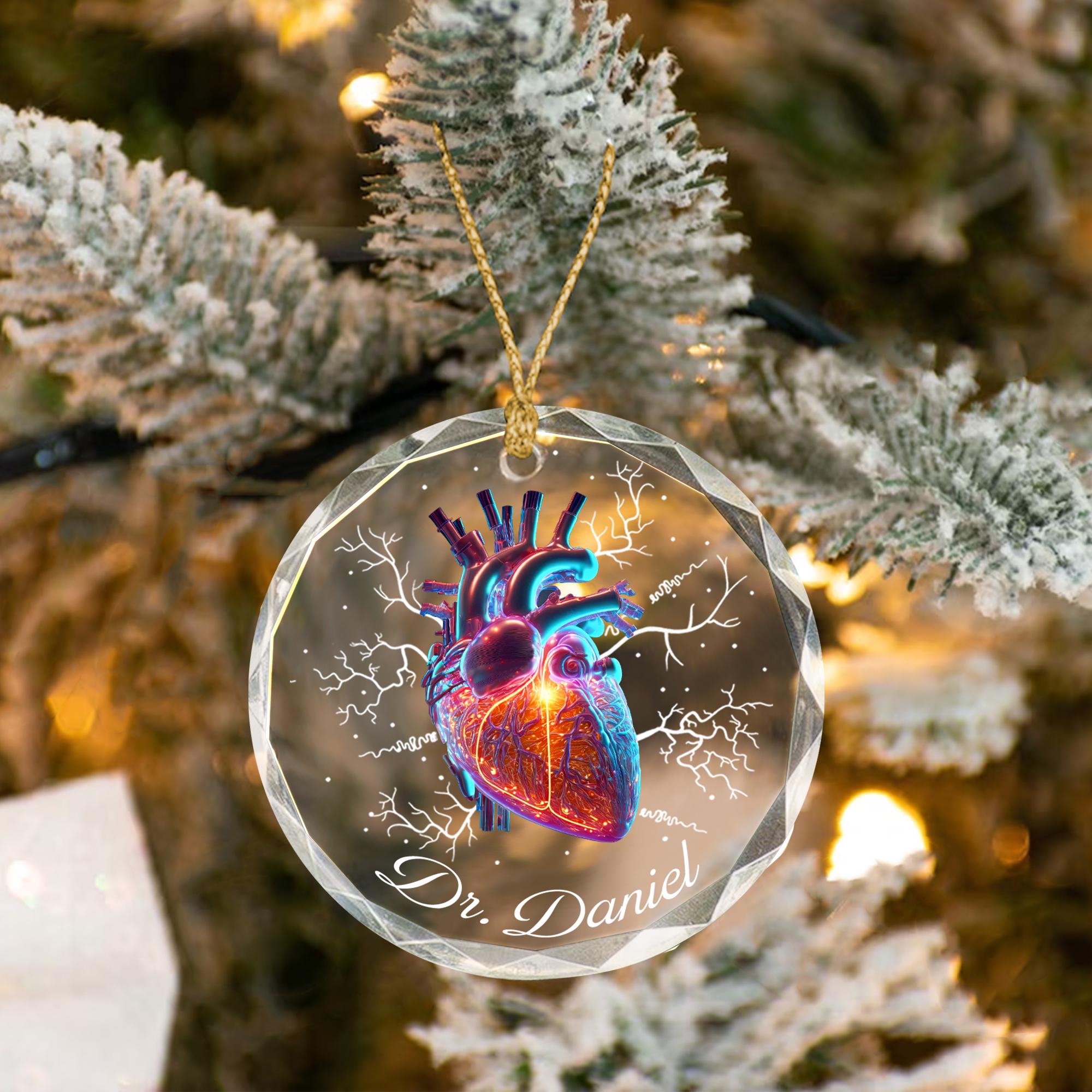 Personalized Cardiologist Glass Ornament, Cardiologist Gifts ...