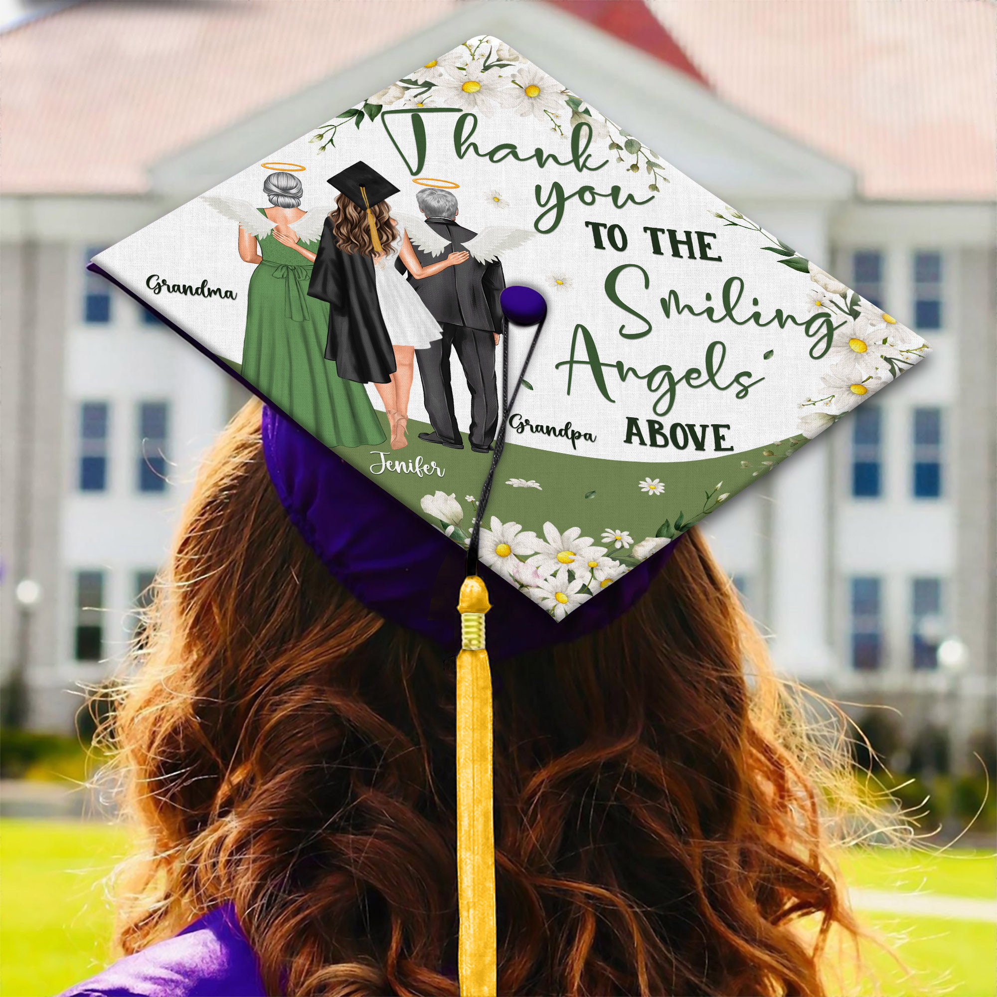 Personalized Thank You Parents Graduation Cap Topper, Graduation Cap ...