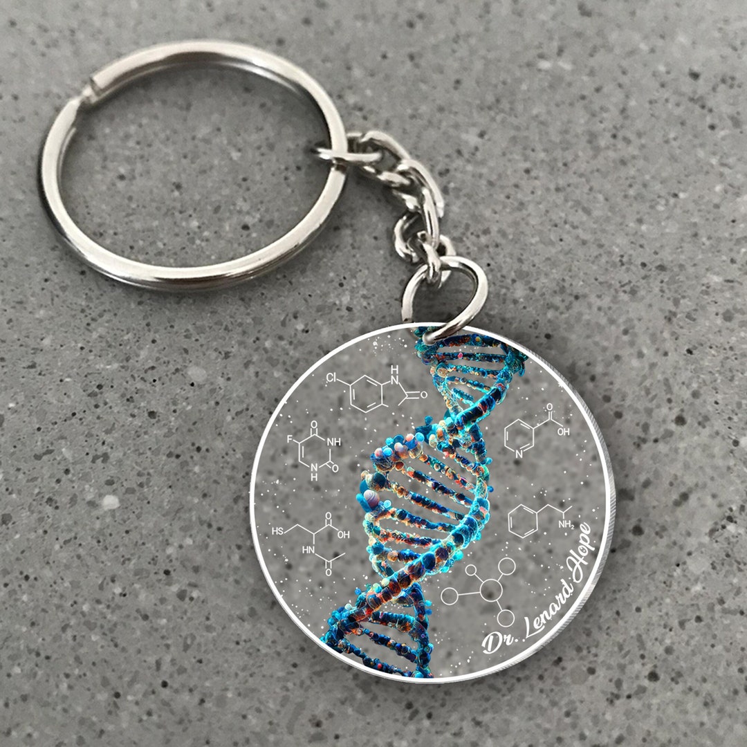 Custom DNA Acrylic Circle Ornament, DNA Car Ornament, DNA Keychain ...