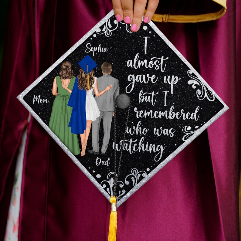 Personalized Thank You Parents Graduation Cap Topper, Graduation Cap ...