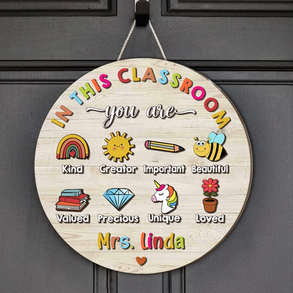 Custom Welcome Teacher Sign - Etsy