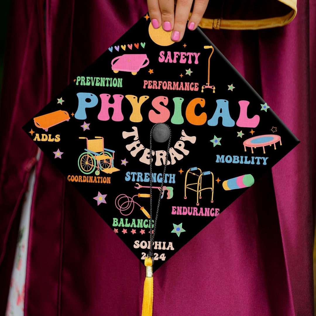 Personalized Physical Therapy Cap Topper, Physical Therapy Student Cap ...