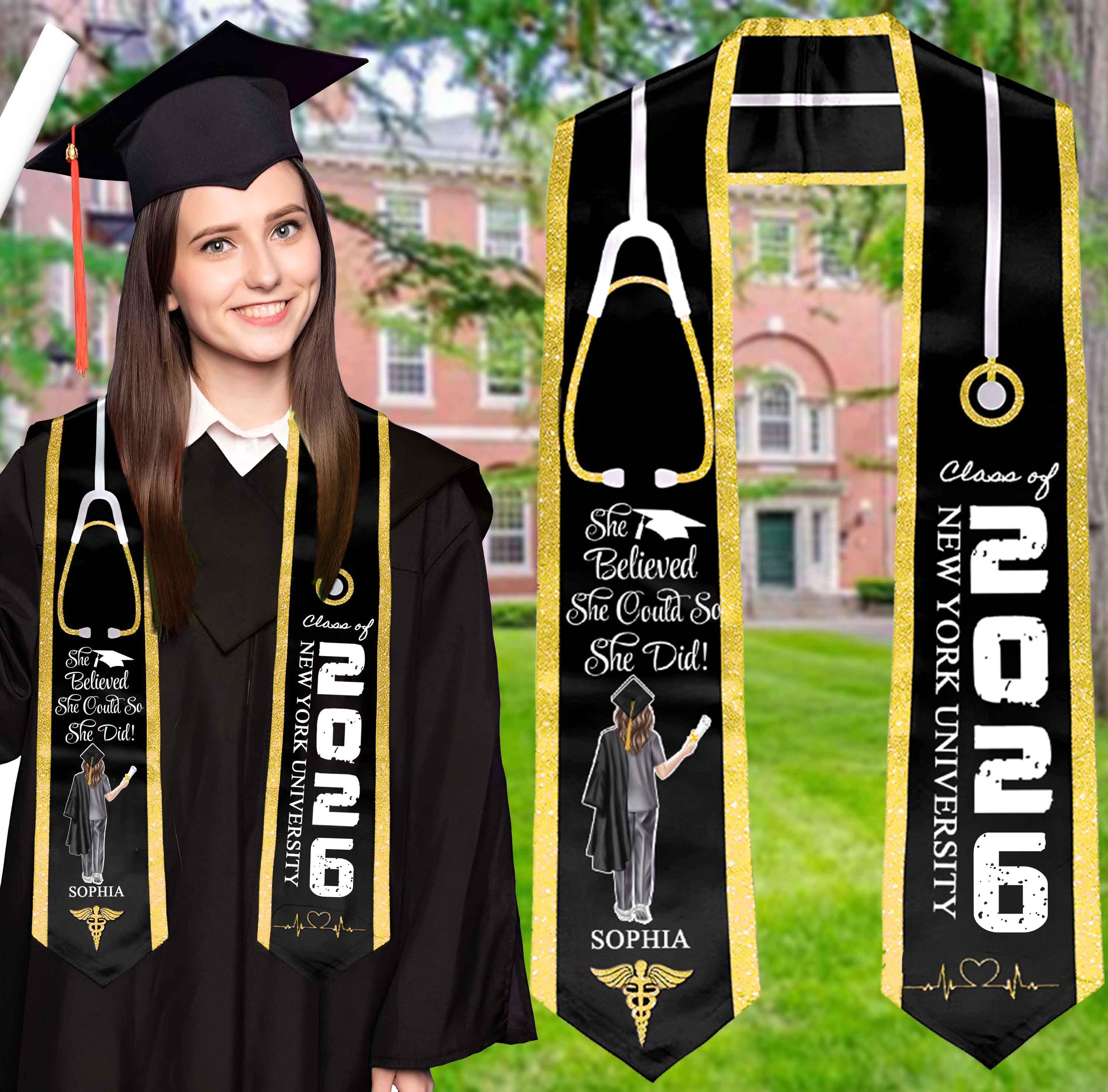 Personalized Nurse Graduation Stoles, Custom Graduation Sashes, Nursing ...