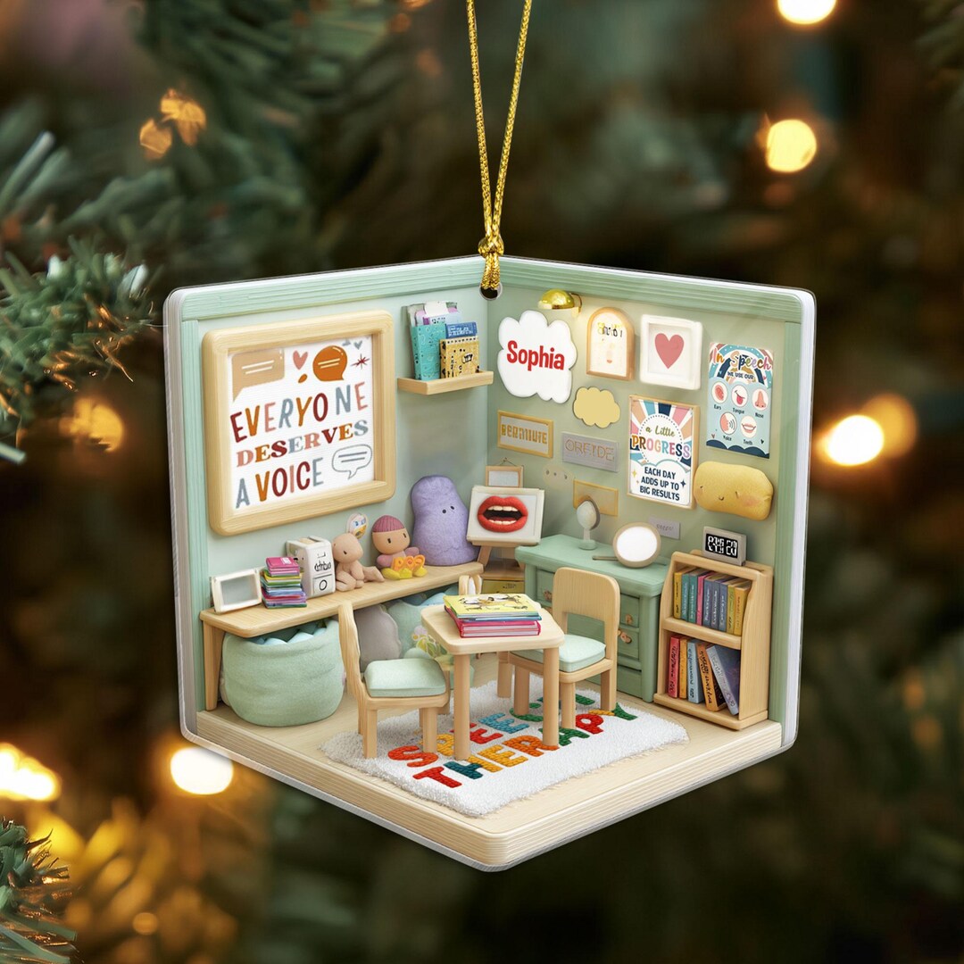 Custom Dreamy Speech Therapy Classroom Ornament, Personalized SLP ...
