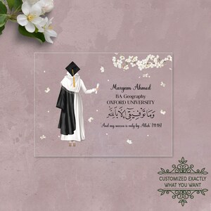 Personalized Muslim Graduation Print Rectangle Plaque, Muslim ...