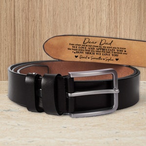 Personalized Dad Leather Belt, Father's Day Gifts, Funny Gift for Dad ...