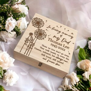 Personalized Memorial Memory Keepsake Box, Custom Keepsake Box for ...