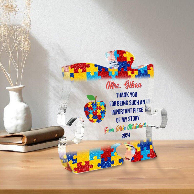 Personalized Thank You for Being Part of My Story Autism Teacher ...
