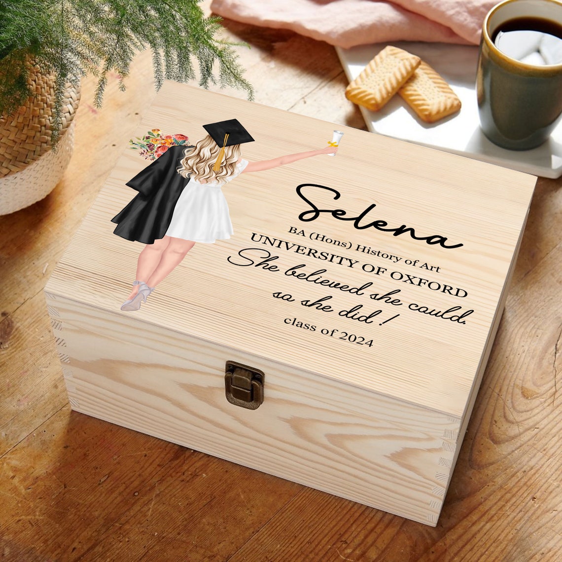 Personalized Graduation Keepsake Box, Graduation Memory Box, Graduation ...
