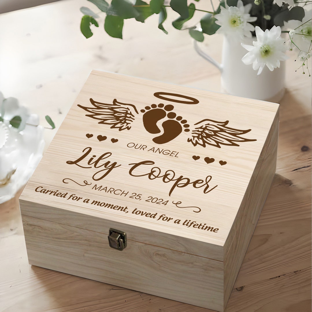 Personalized Baby Memorial Keepsake Box, Infant Loss Memorial, Baby ...