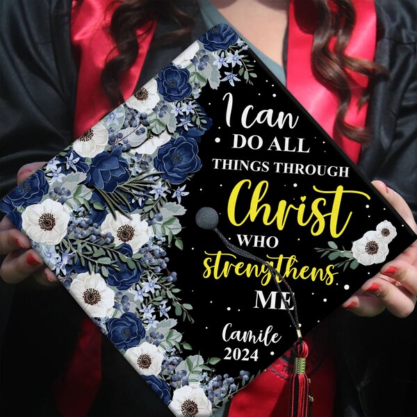Bible Verse Grad Cap - Etsy