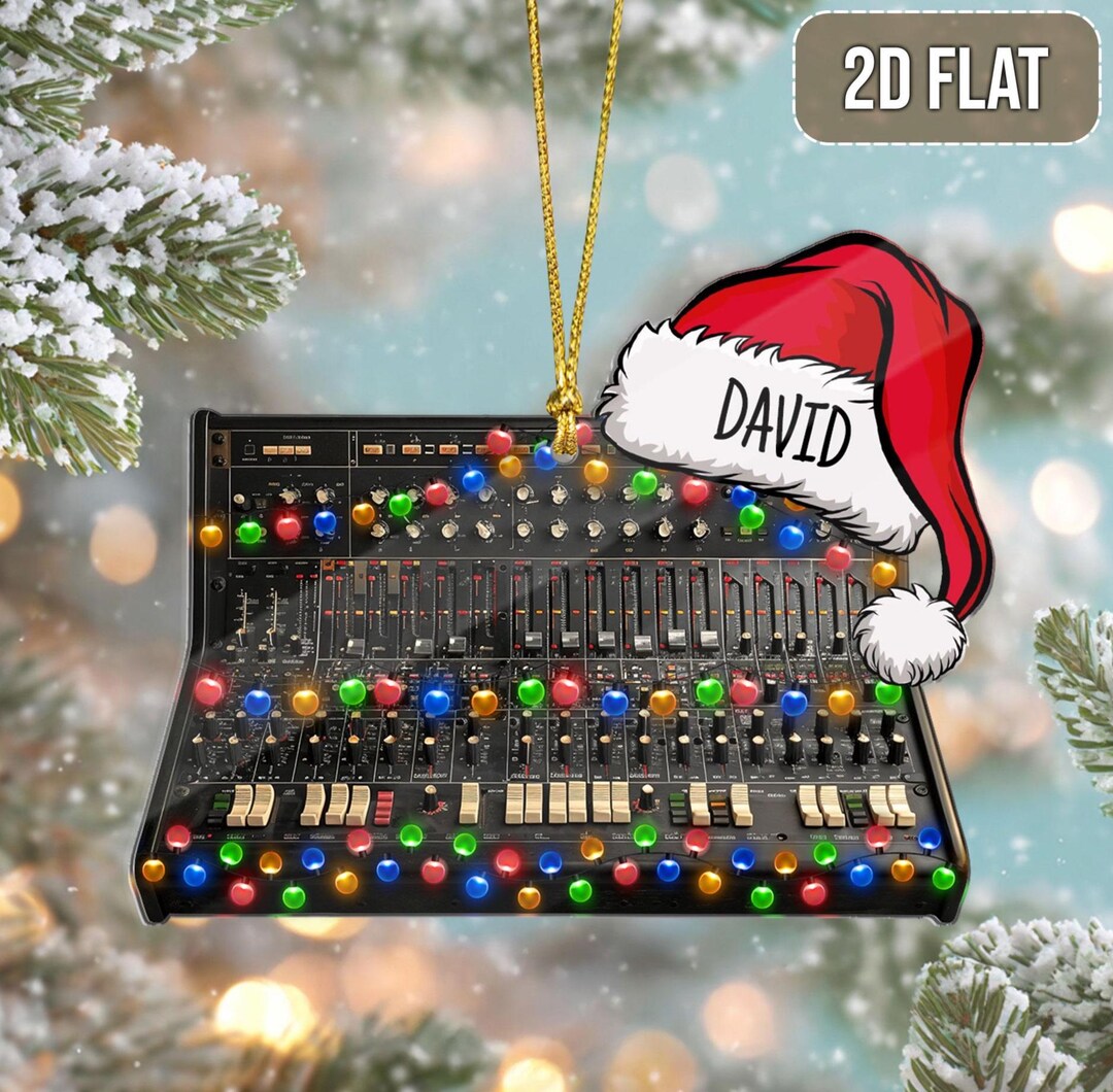 Personalized 2D Flat Audio Mixer Christmas Acrylic Ornament, Custom ...