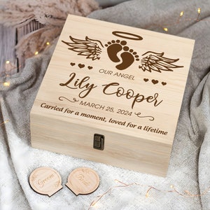 Personalized Baby Memorial Keepsake Box, Infant Loss Memorial, Baby ...