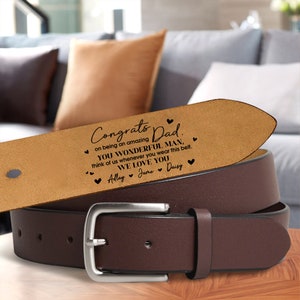 Custom Leather Belt for Daddy, Father's Day Gifts, Funny Gift for Dad ...