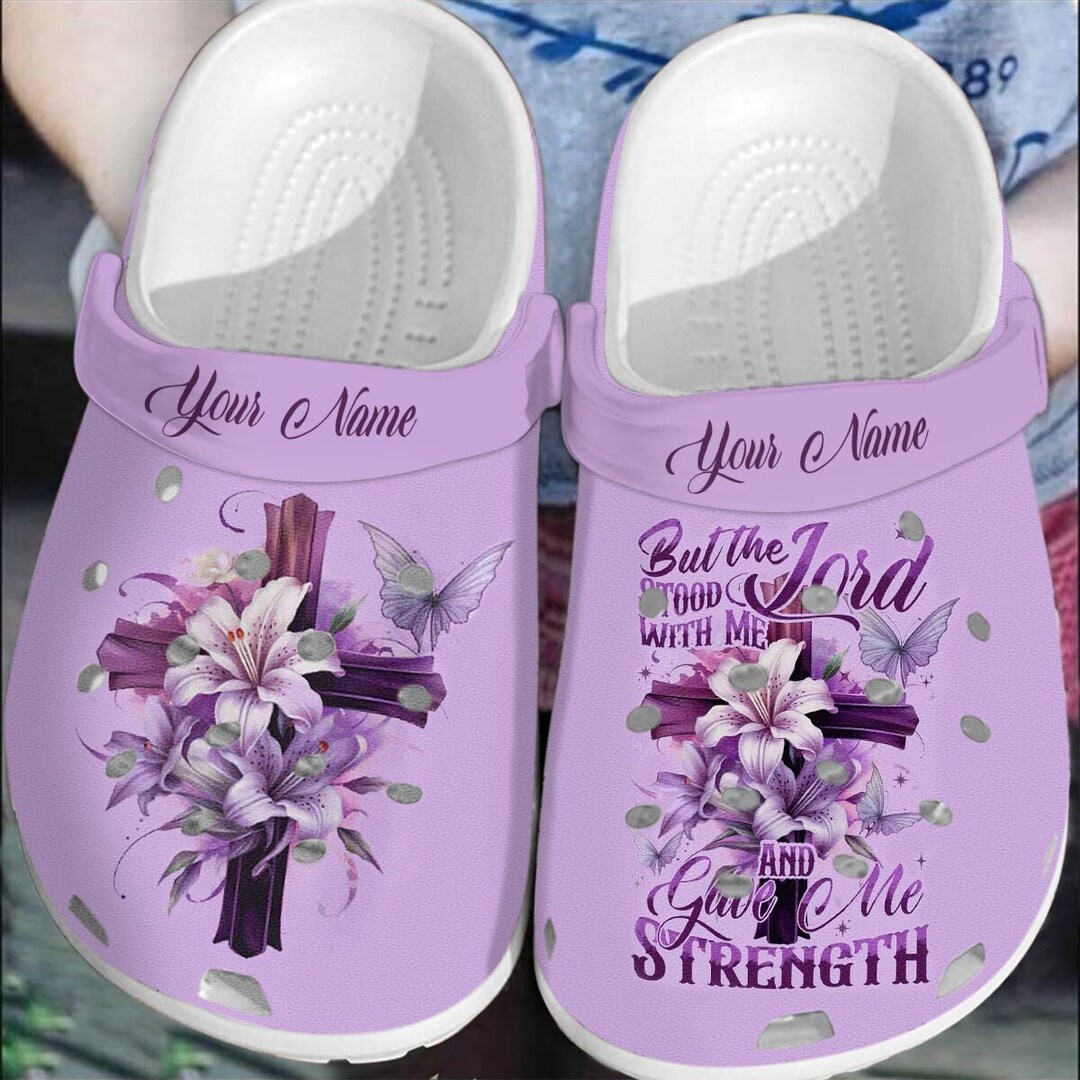 Personalized Name Lord Stood With Me Womens Clogs, Custom Christian ...