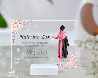 Personalized Muslim Graduation Print Acrylic Plaque Islamic - Etsy