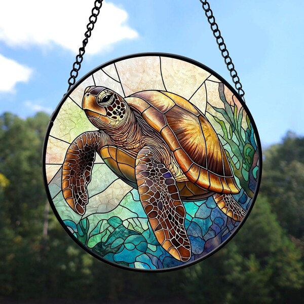 Stain Glass Sea Turtles - Etsy