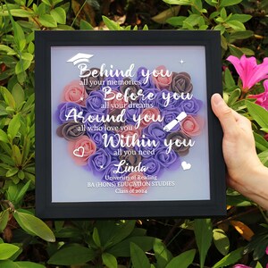 Personalized Graduation Shadow Flower Box, Graduation Gifts, Grad Gifts ...