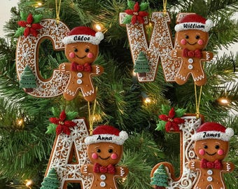 Custom Gingerbread Acrylic Ornament, Kids Ornament, Gingerbread ...