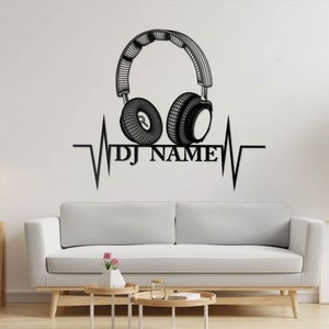 Custom DJ Metal Wall Art With LED Light, DJ Player Metal Sign, Gifts ...