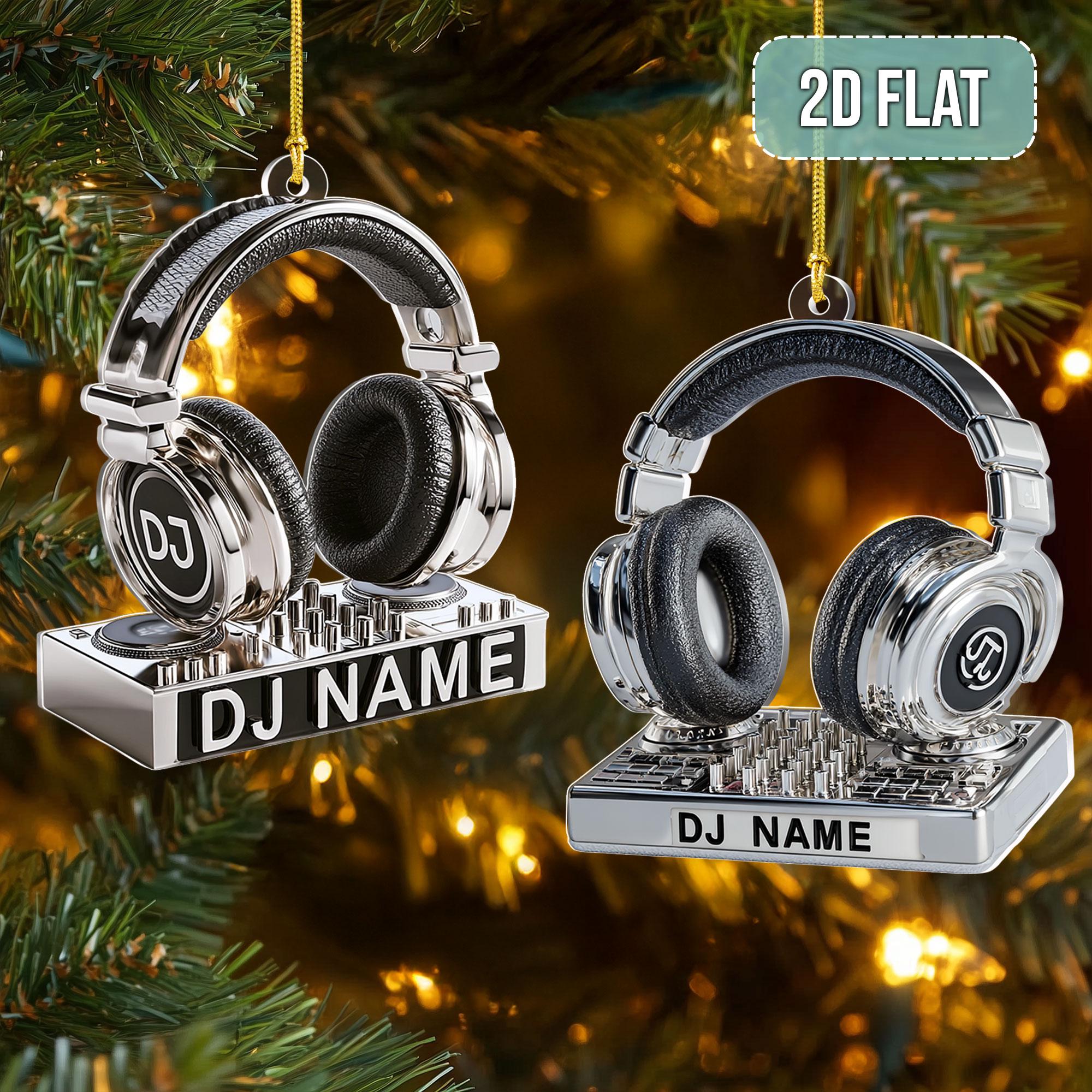 2D Flat Personalized DJ Acrylic Ornament, Christmas Gifts for DJ ...