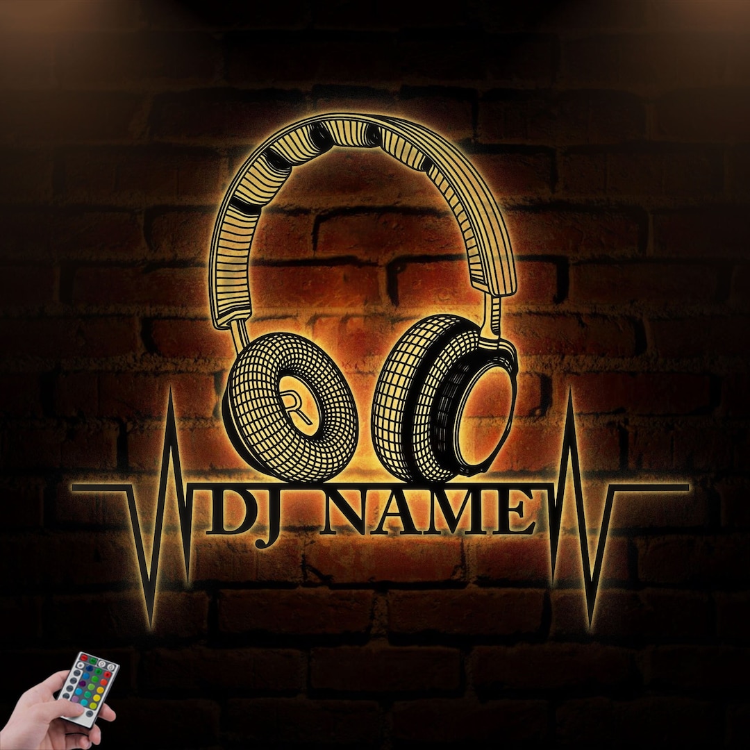 Custom DJ Metal Wall Art With LED Light, DJ Player Metal Sign, Gifts ...