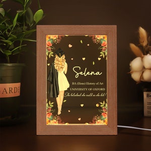 Personalized Graduation Frame Lamp, Graduation Keepsake Lamp, Class of ...