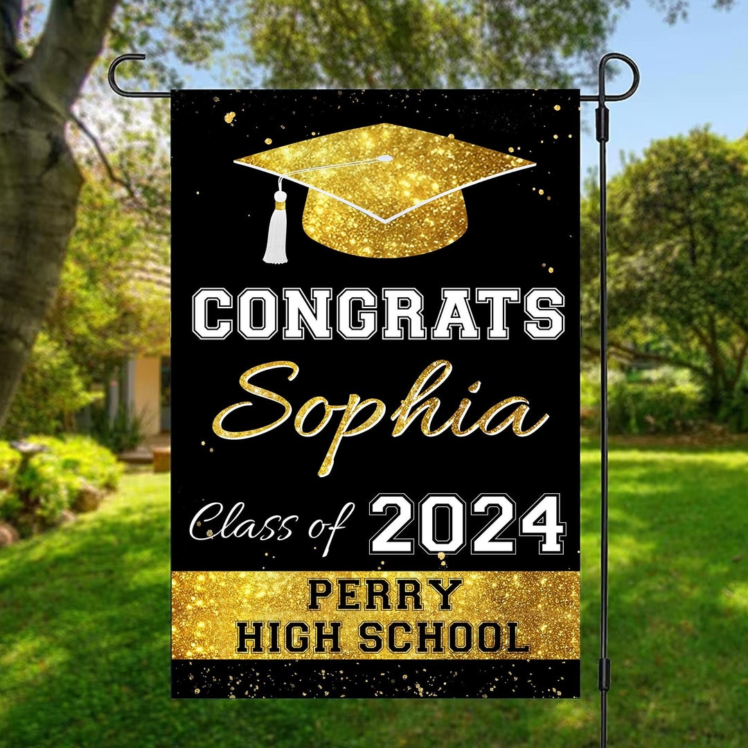 Personalized Graduation Senior Flag Class of 2024, Custom Name ...