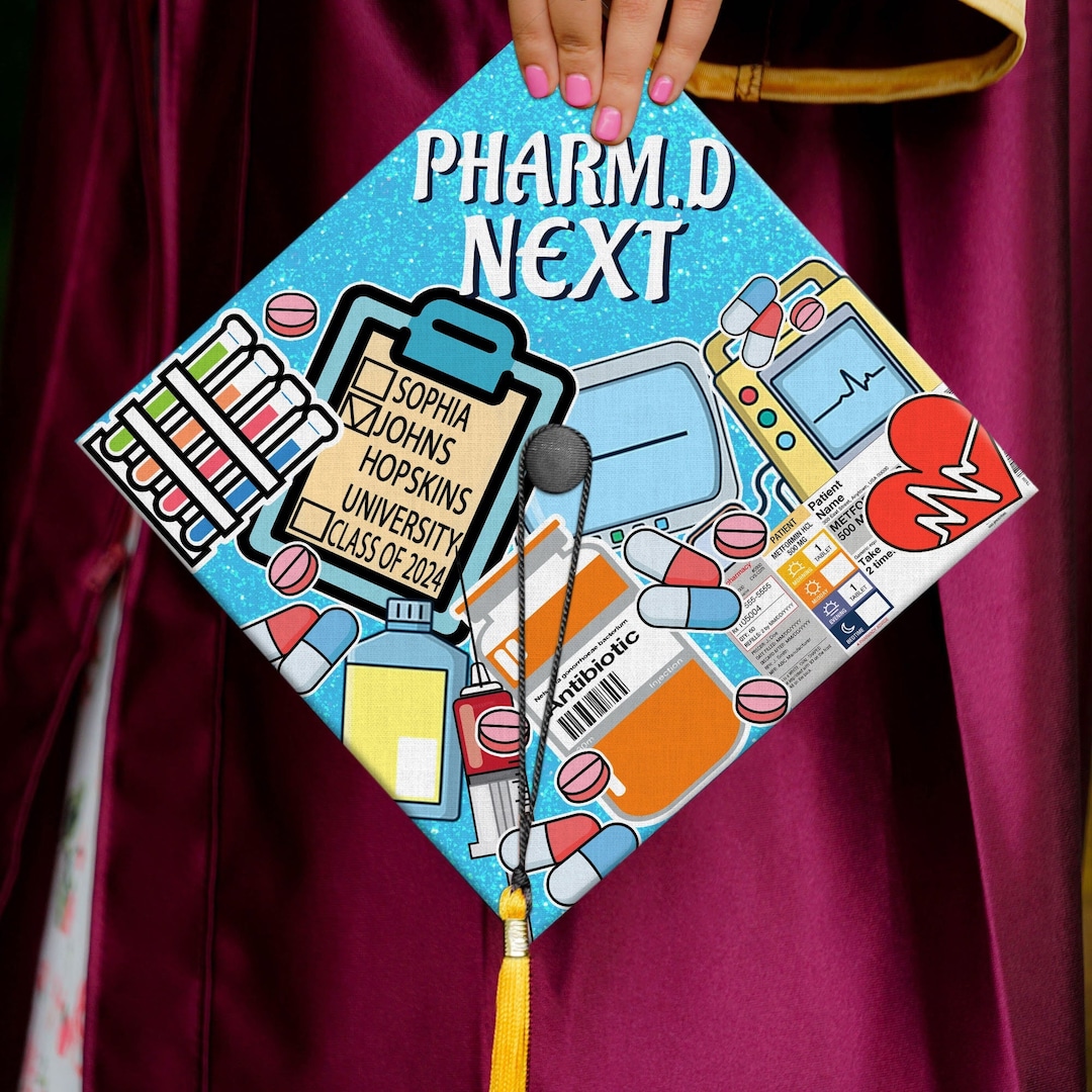 Personalized Pharmacy Tech Graduation Cap Topper, Pharm.d Next Cap ...