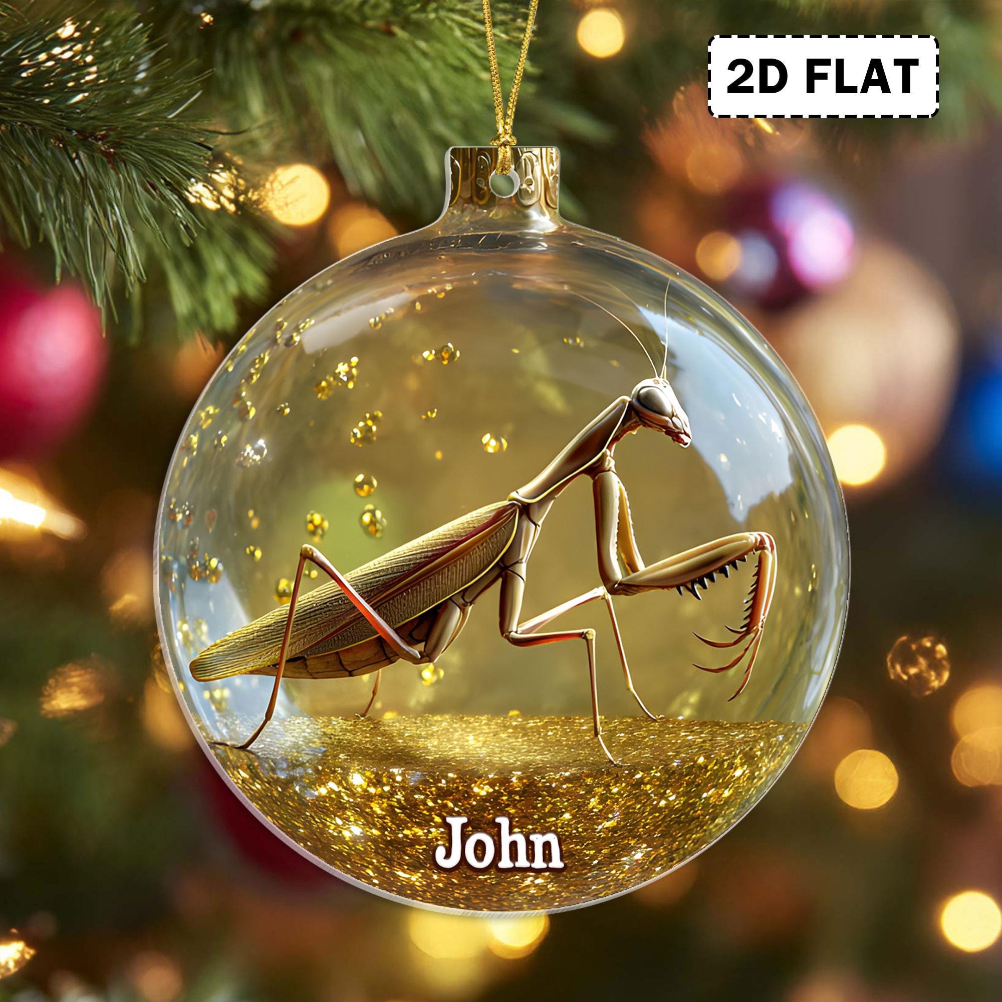 Custom 2D Insect Christmas Ornaments With Names – Bee, Butterfly ...