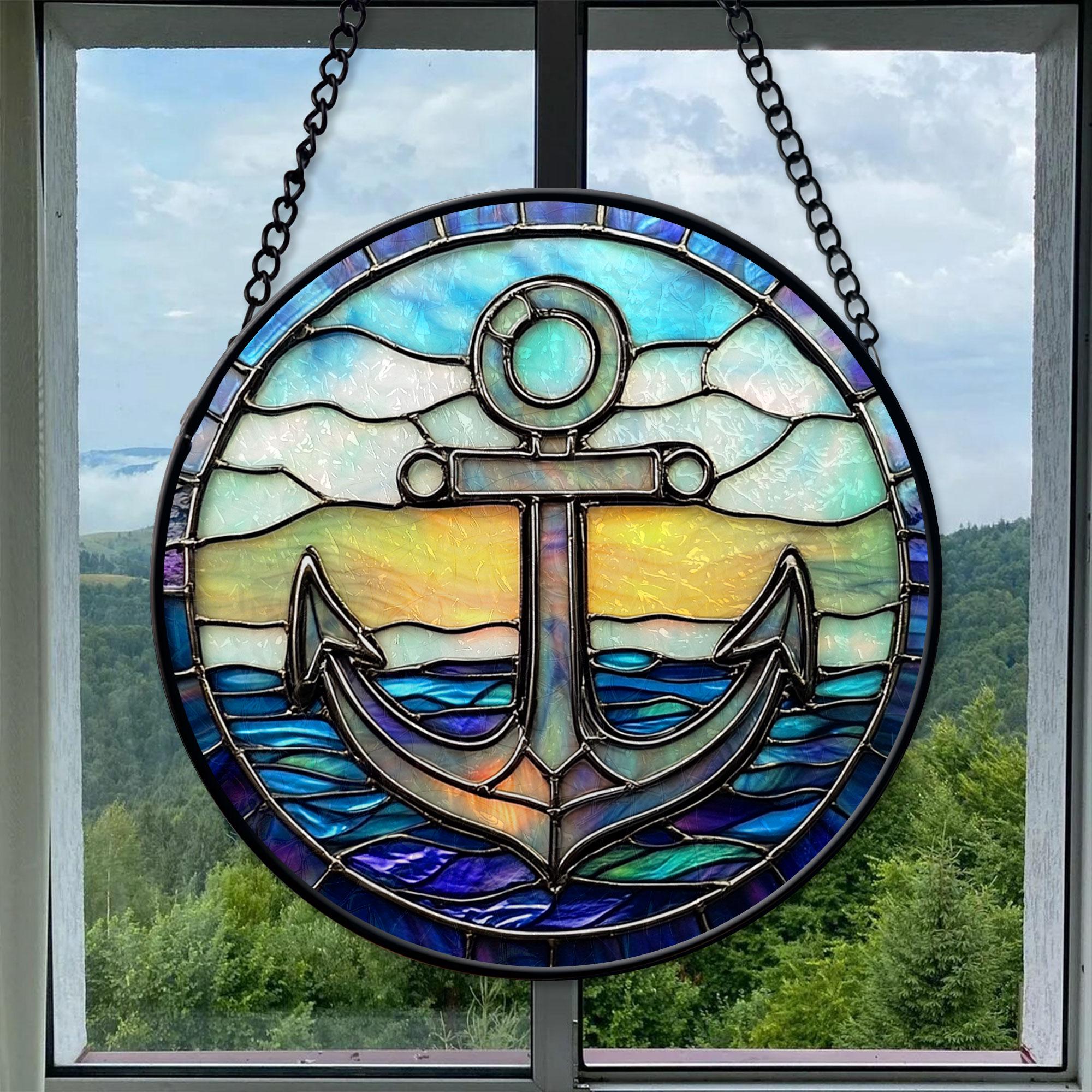 Anchor Stained Glass Design