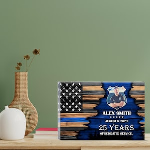 Personalized Police Officer Retirement Acrylic Block, Police Retirement ...
