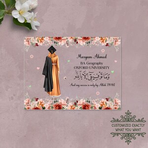 Personalized Muslim Graduation Print Rectangle Plaque, Muslim ...