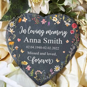 Custom Memorial Stone, Indoor/outdoor Use, Remembrance Stone for Home ...