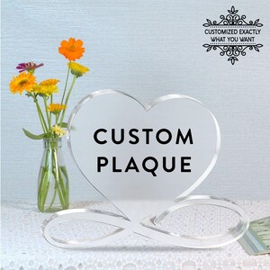 Custom Heart Shape Acrylic Sign, Customized Heart Shape Acrylic Stand ...