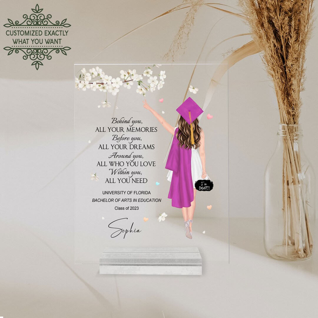 Personalized Graduation Print Rectangle Plaque Graduation - Etsy