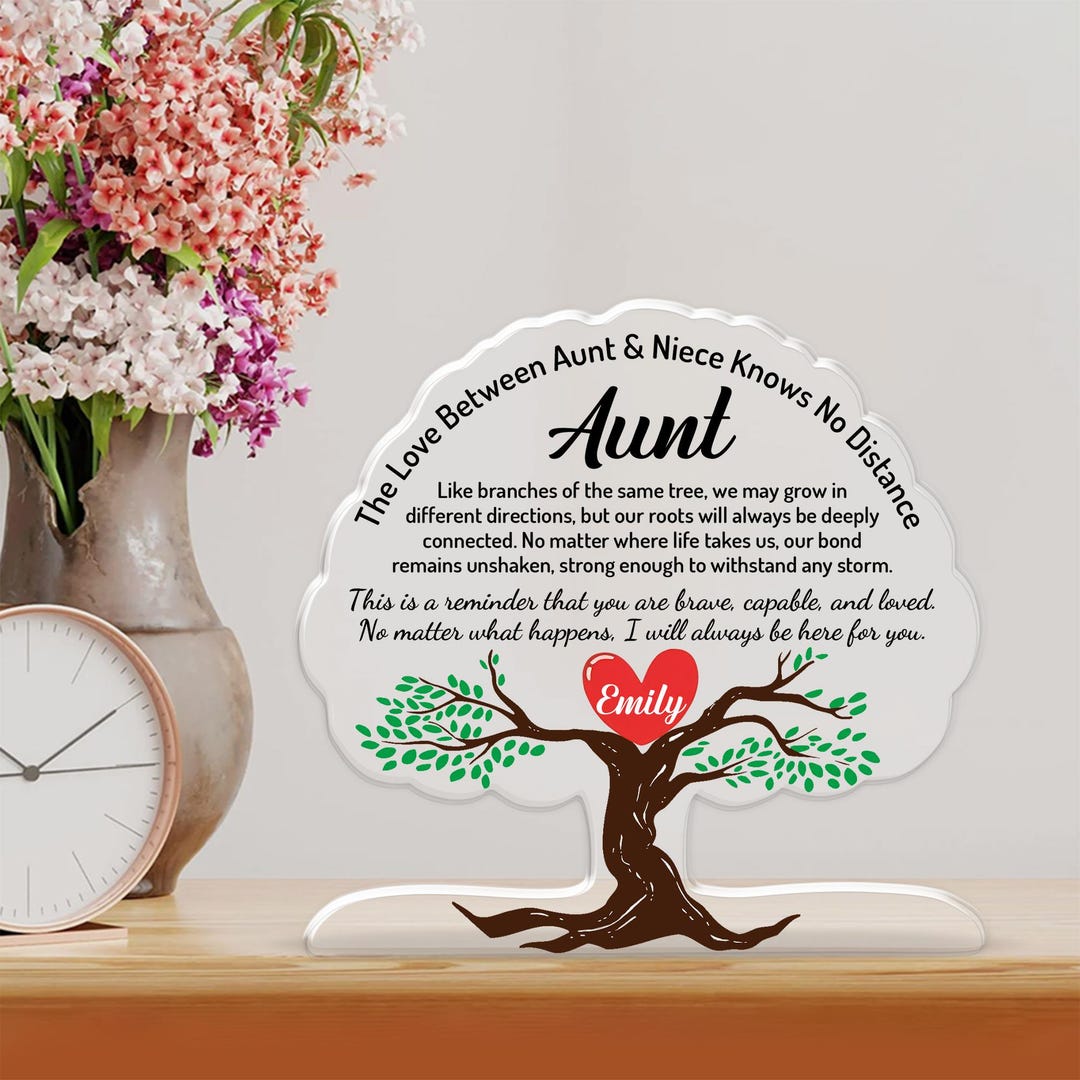 Personalized Aunt Tree of Life Acrylic Block, Loving Auntie Gift From ...