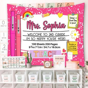 Personalized Groovy Classroom Decor, Custom Teacher Name Class Banner ...