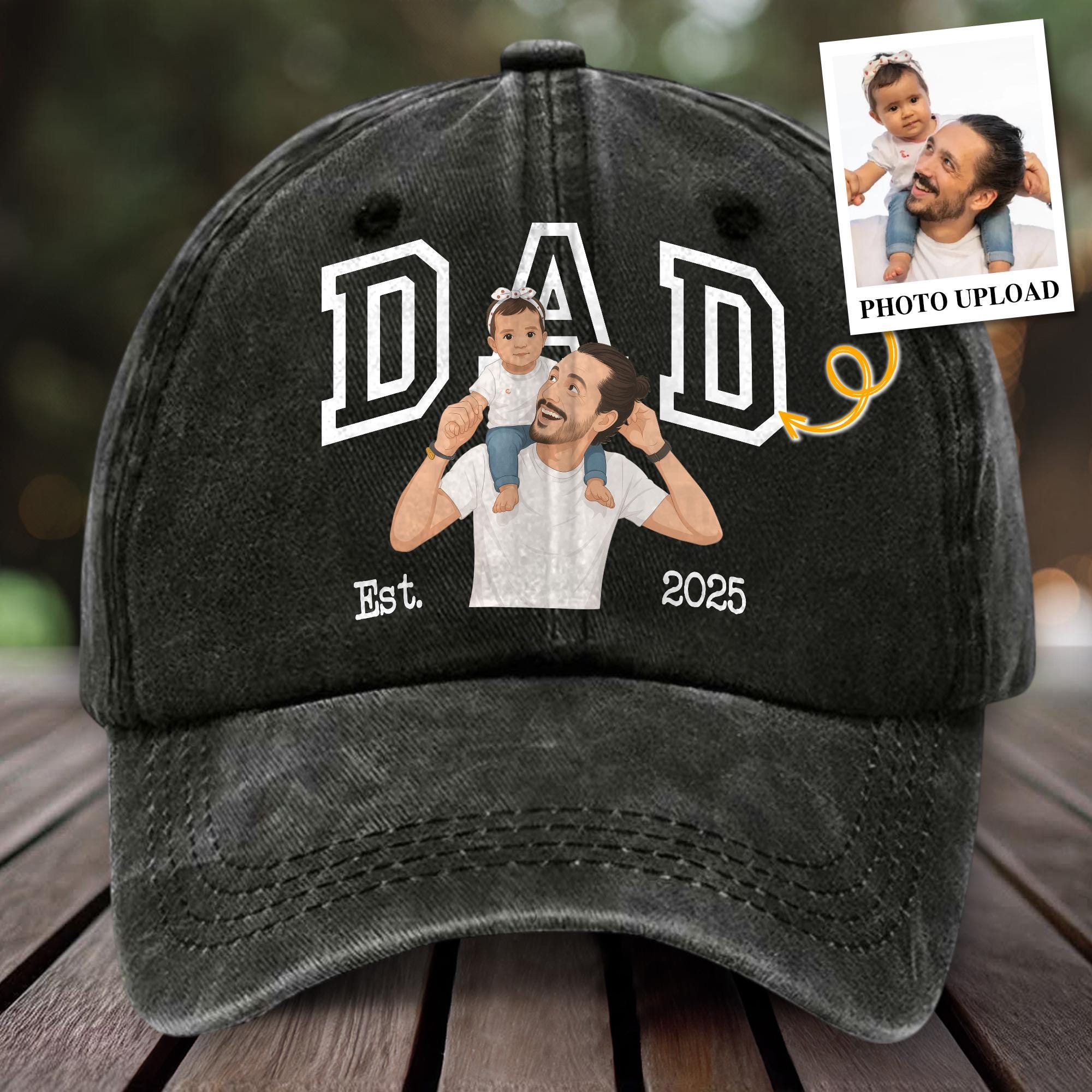 Personalized Grandpa Hat Personalized Denim Dad Hat With Custom Photo ...