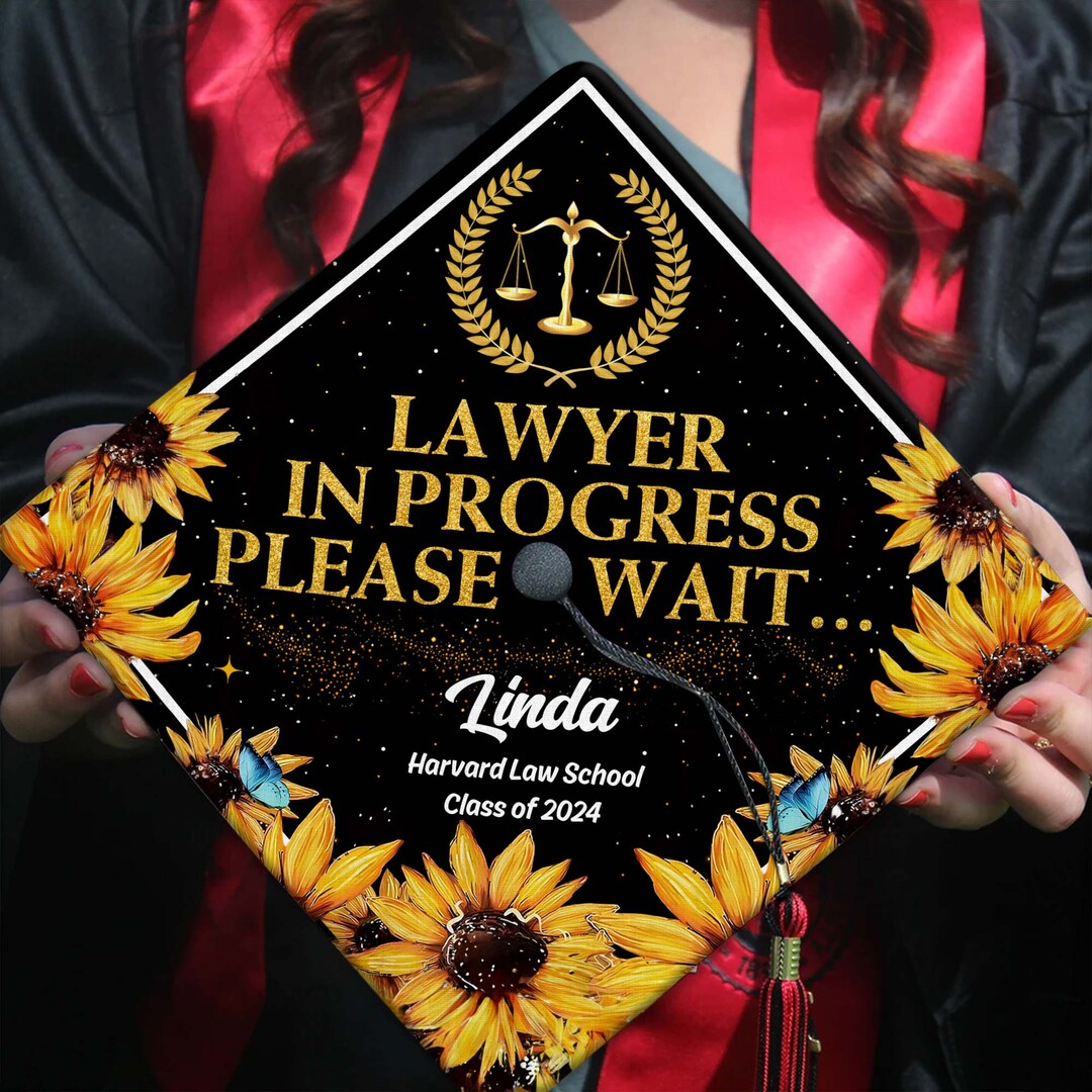 Personalized Lawyer in Progress Graduation Cap Topper, Custom Law ...