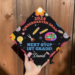 Personalized Kindergarten Graduation Cap Topper, Kindergarten Grad Next ...