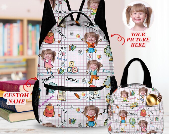 Personalized Kids Backpack, Back to School Backpack Lunch Bag for Kids ...