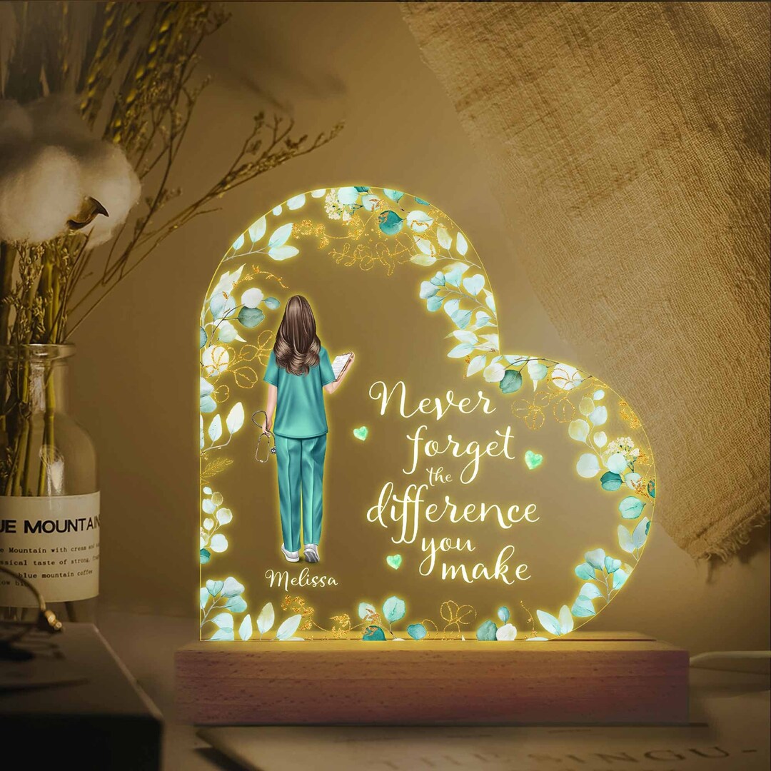 Personalized Nurse 3D Led Night Light, Graduation Gift, Nurse ...
