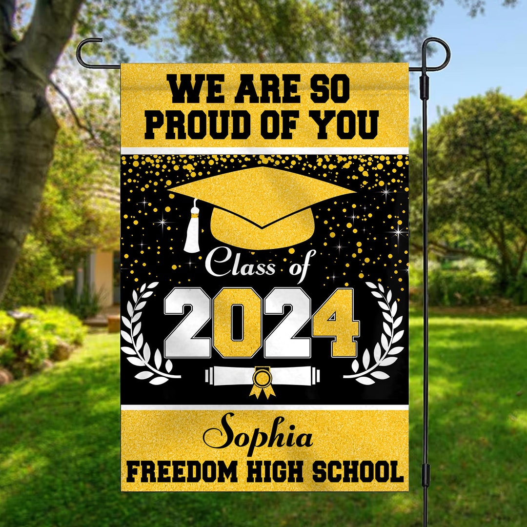 Personalized Graduation Senior Flag Class of 2024, Custom Name ...