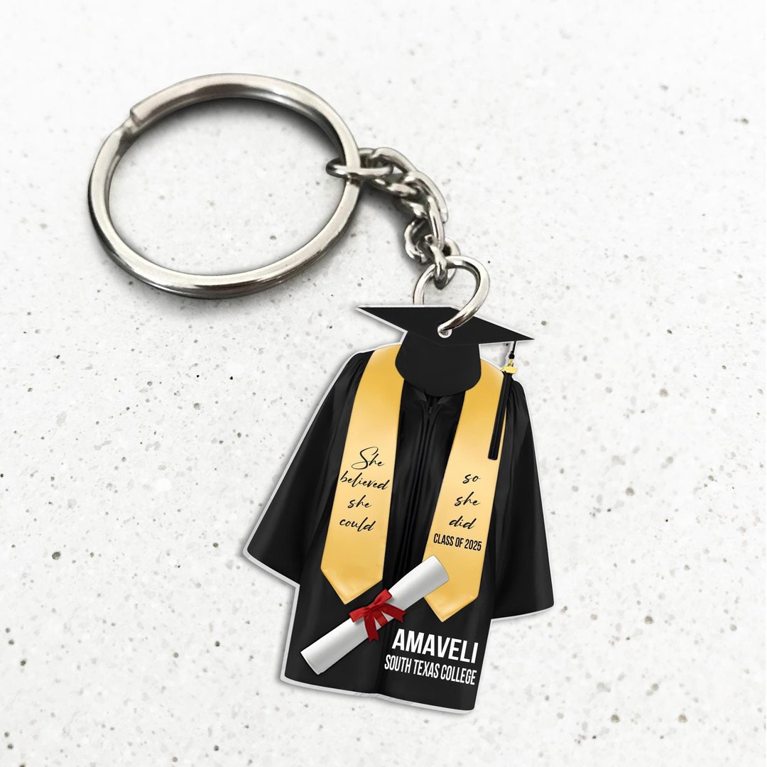 Personalized School Graduation Car Ornament, Graduation Gown ...