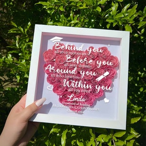 Personalized Graduation Shadow Flower Box, Graduation Gifts, Grad Gifts ...